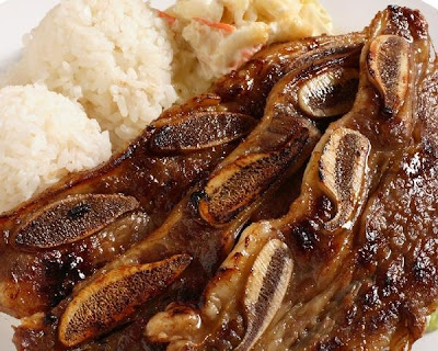 L&L Hawaiian Barbecue - Ontario: BBQ Short Ribs (marinated kalbi ribs)
