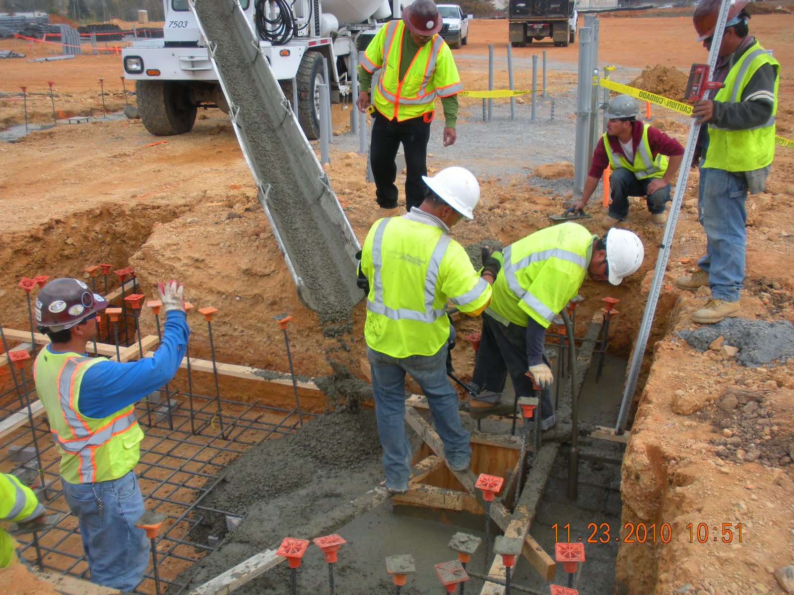 Huffman High School - Concrete: Interior Footings of B & eleveator pit