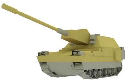 paperhobby: Non-line-of-sight cannon (NLOS-C) prototype 1:35