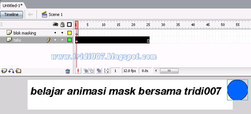 Contoh sederhana animasi mask pada teks | Dani trididan,tutorial flash ...