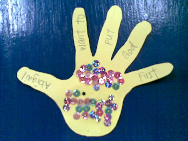 My baby's craft: Church School Lesson: God First