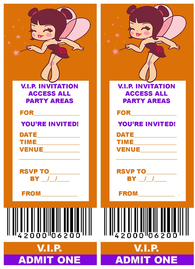 Interactive Magazine: VIP TICKET STYLE PRINTABLE PARTY INVITATION - FREE