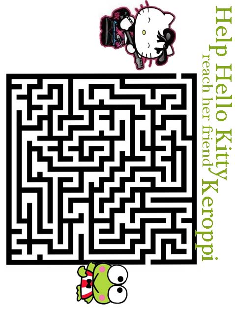 Interactive Magazine: HELLO KITTY MAZE ACTIVITY SHEET