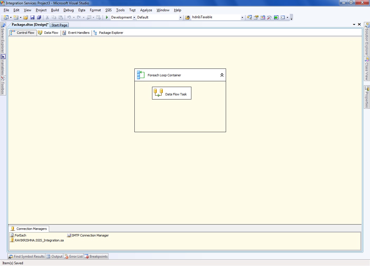 SQL Server Integration Services(SSIS): Looping over files with the Foreach Loop Container