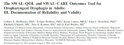 リハビリテーション科医のメモリーノート: 嚥下障害QOL尺度：SWAL-QOL