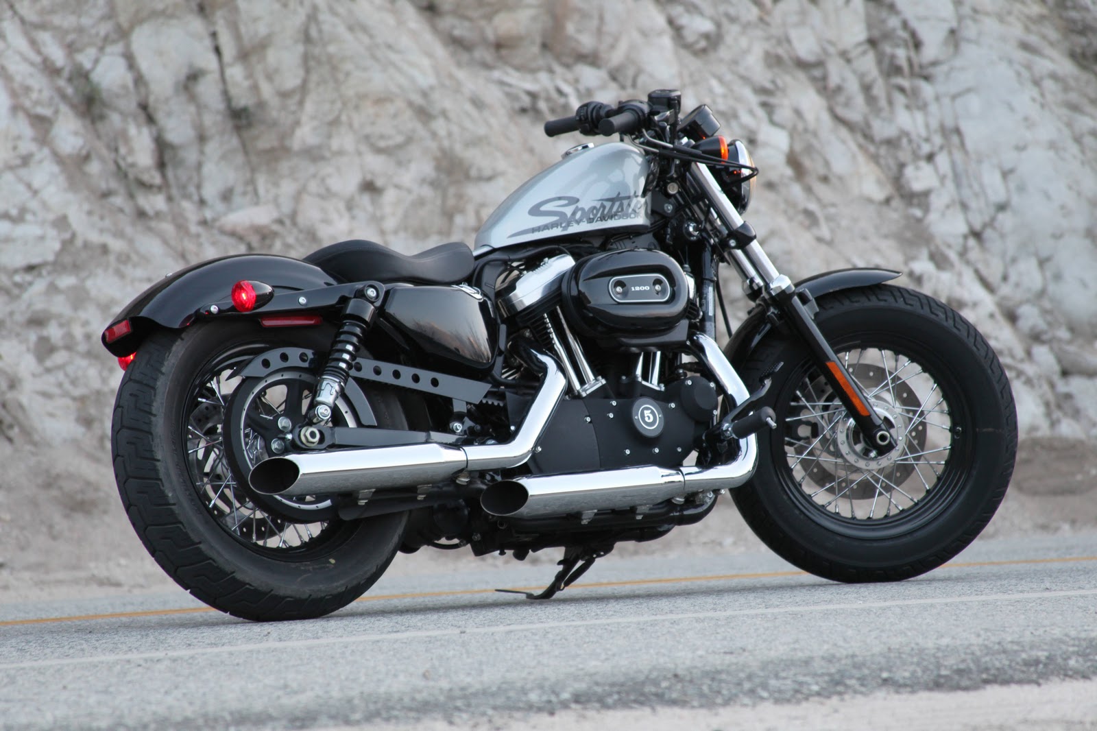 Thunder Ace Rider: XL1200 Sportster 48 in Brilliant Silver Pearl