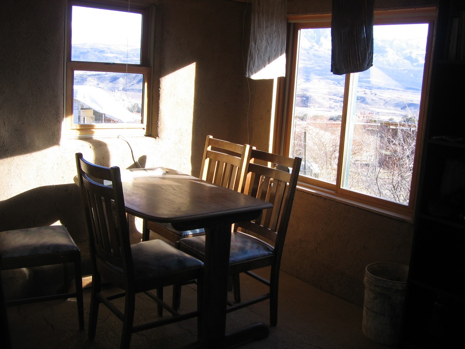 High Mountain Homestead: Cabin interior and view southeast overlooking ...