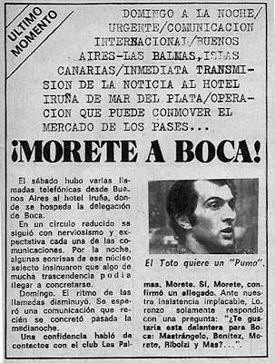 Imborrable Boca: Carlos "Puma" Morete (1977)
