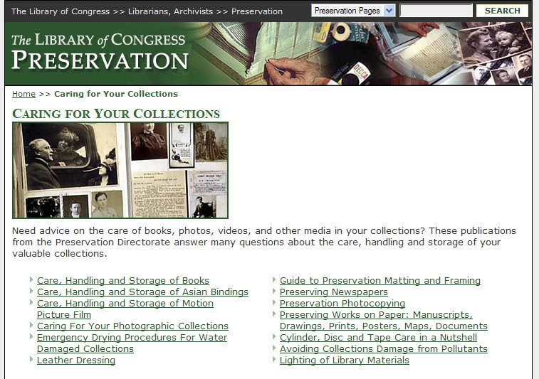 Preserving a Family Collection: Preservation Websites to Check Out
