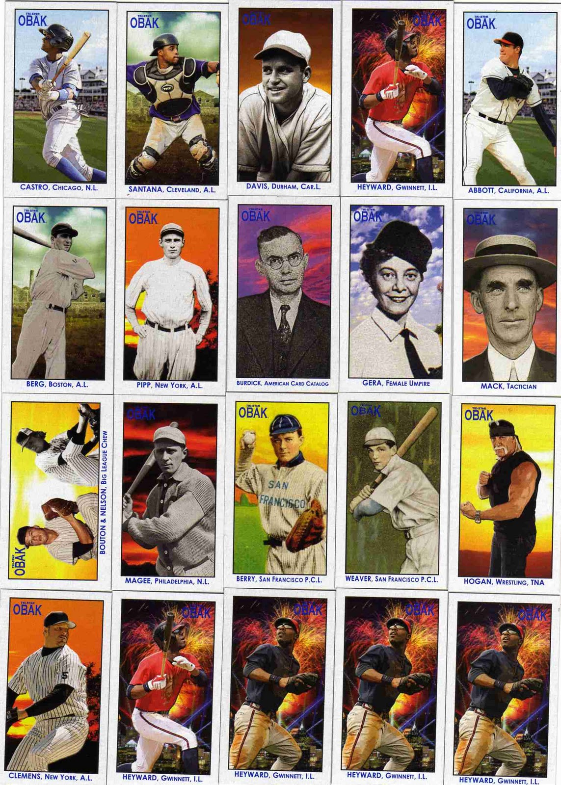 Cardboard Junkie: Obak Minis - Hobby Hot box vs. Retail random packs