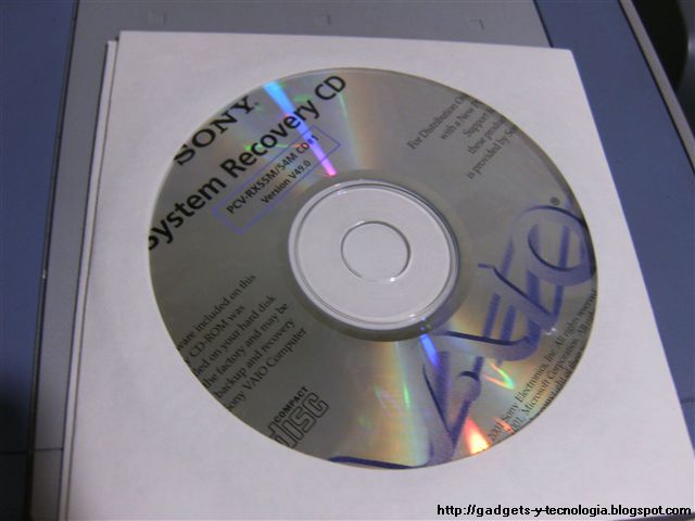 Gadgets y Tecnologia: Drivers Sony Vaio PCV-RX54M para Windows XP