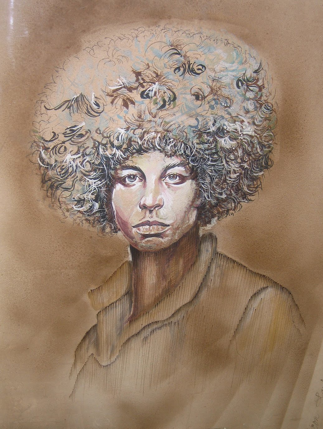XtimemachineX: An Original 1971 Watercolor Portrait Of Angela Davis ...