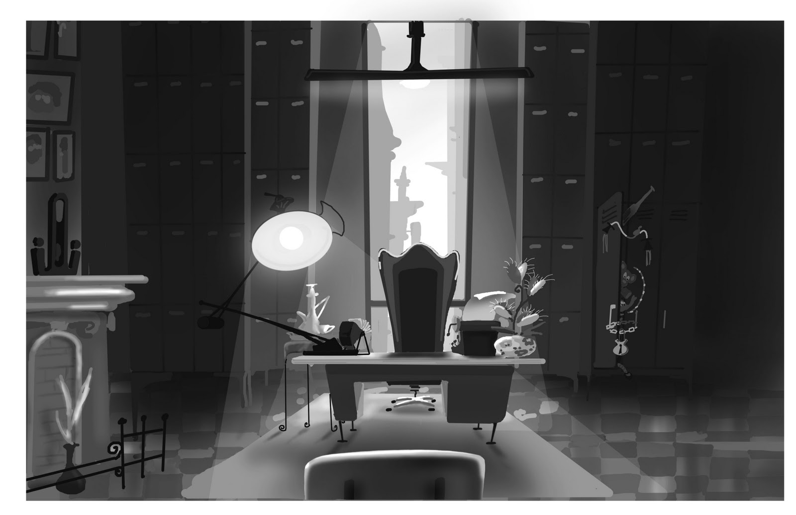Brian Woods Artwork: Despicable Me-Miss Hatties Office