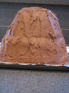 Pieces of Me: The Incredible Edible Erupting Volcano Cake