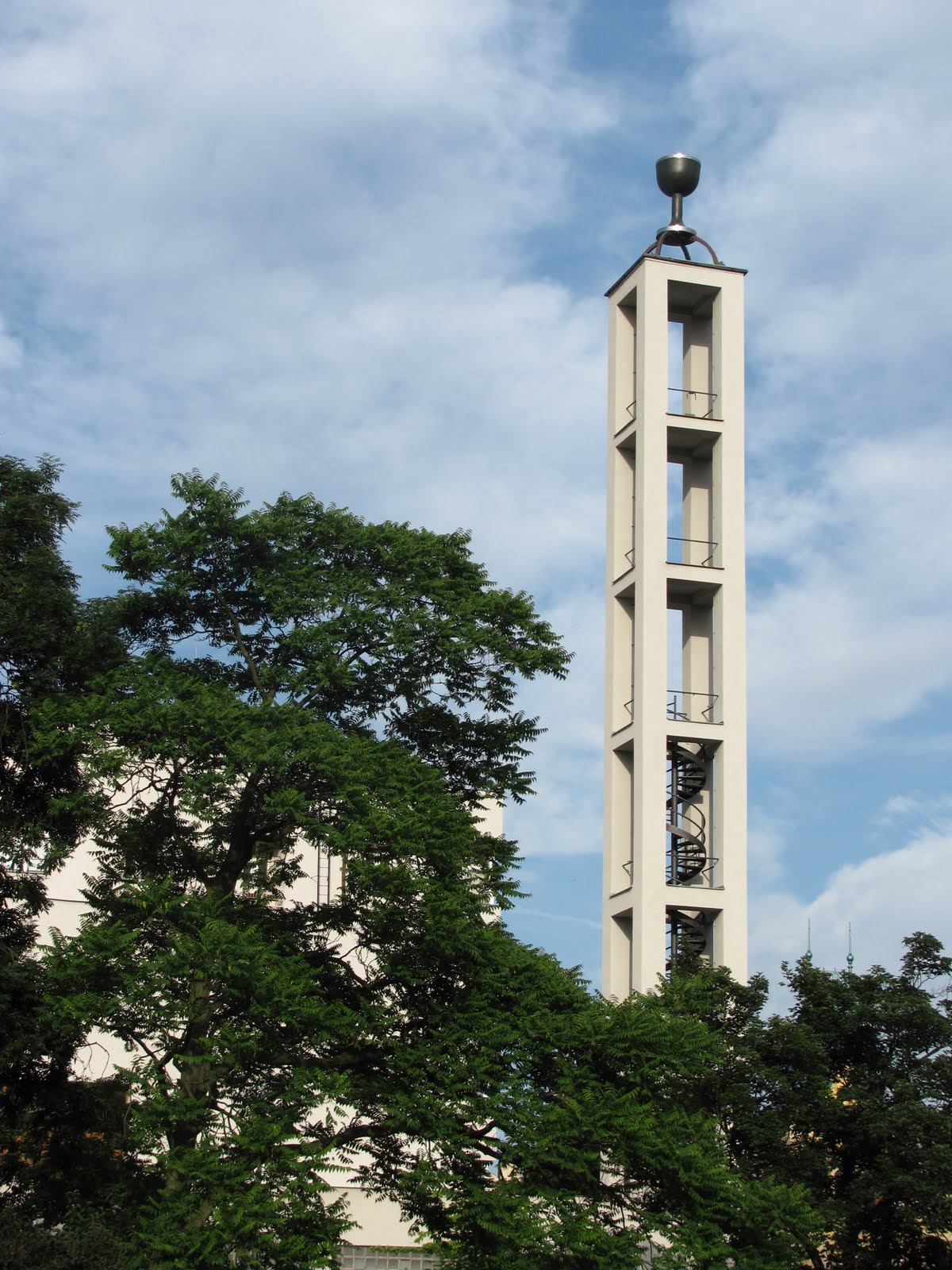 Abroad in the Czech Republic: Hussite Church Tower in Vinohrady