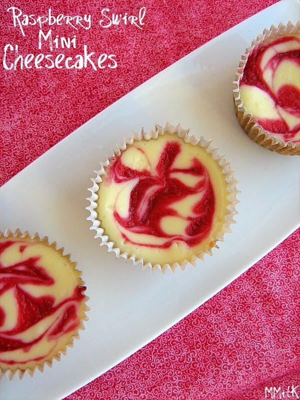 Meet Me in the Kitchen: Raspberry Swirl Mini Cheesecakes