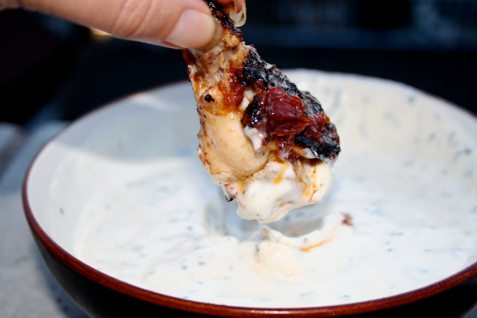 Chipotle Chicken Wings and Cool Blue Cheese Ranch