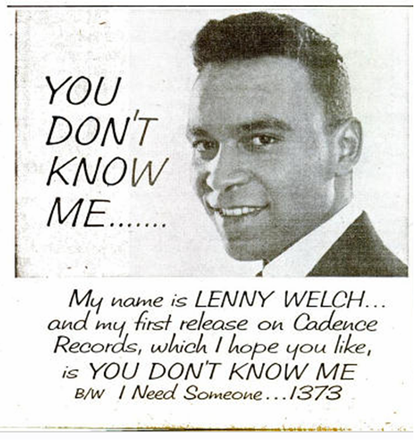 Rare Rockin' Records Blog Site: Interview With The Legendary LENNY WELCH