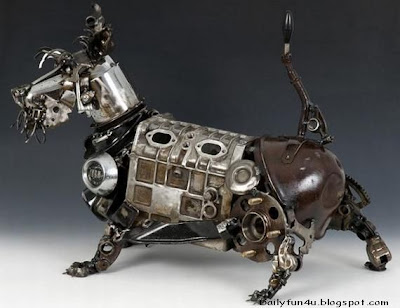 Sculptures Made Out Of Scrap Car Parts By Australian Artist James Corbett