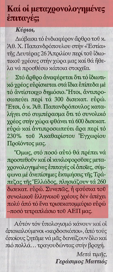 ΝΕΑ ΕΠΟΧΗ: ΚΟΝΤΑ ΣΤΟ 1 ΤΡΙΣ ΕΥΡΩ ΤΟ ΣΥΝΟΛΙΚΟ ΧΡΕΟΣ ΤΗΣ ΕΛΛΑΔΟΣ - ΕΣΧΑΤΗ ...