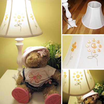 simplybcreative: Floral Buttons lamp