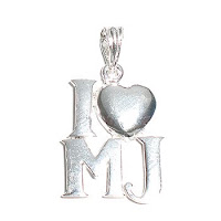 Michael Jackson Jewelry: 'I Heart MJ' Michael Jackson Initial Letter ...