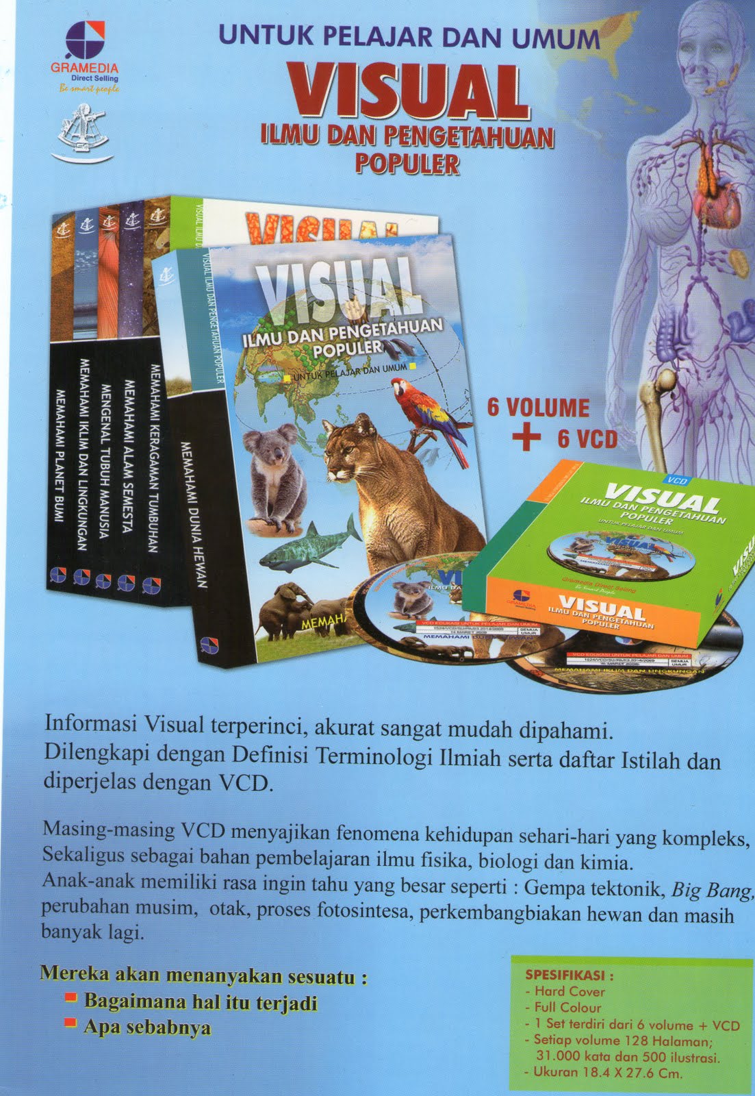 Berbagai buku ensiklopedia segala jenis: buku Ensiklopedi Visual