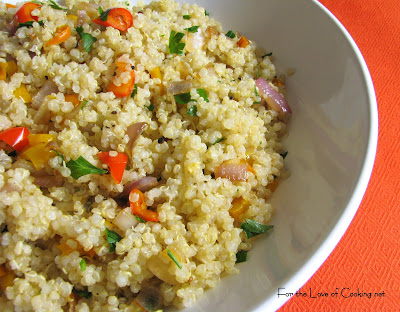 Quinoa with Caramelized Red Onion, Bell Peppers and Garlic | For the ...