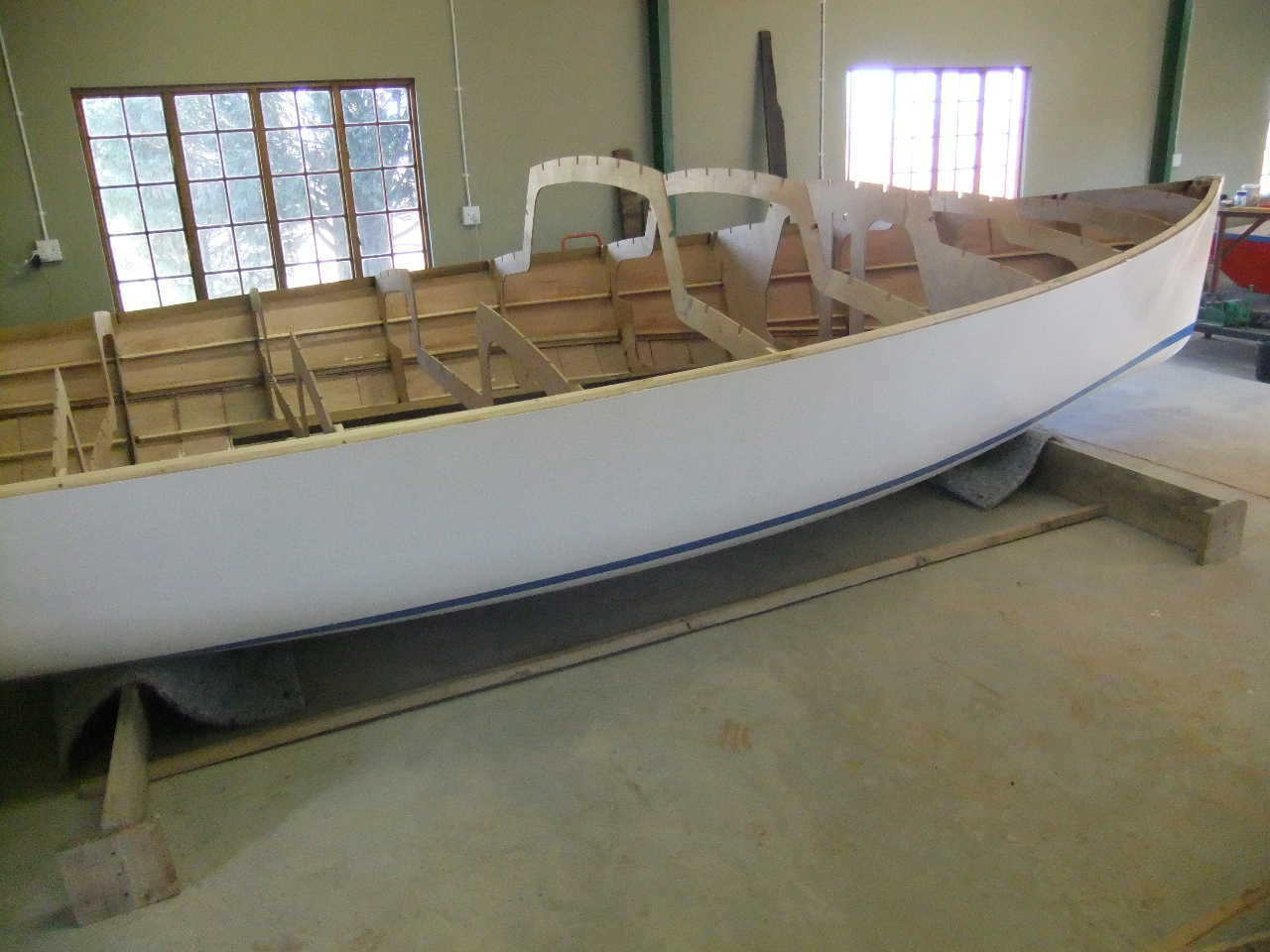 CKD Boats - Roy Mc Bride: Gregs Didi mini cruise hull build is turned