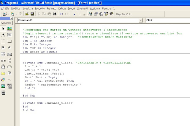 ilsecchione: programmare in visual basic