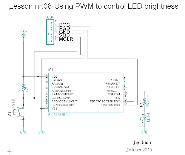 Electronic Experiments: Lesson nr.08-Using PWM to control LED brightness