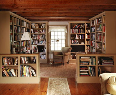 Content in a Cottage: Bookcases Make This Reading Room
