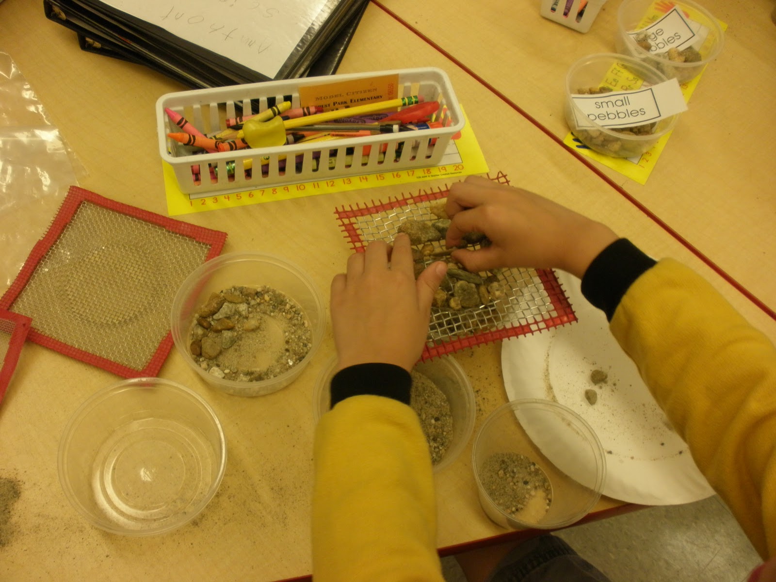 Mrs.McAuliffe's Class at Forest Park: Pebbles, Sand, and Silt