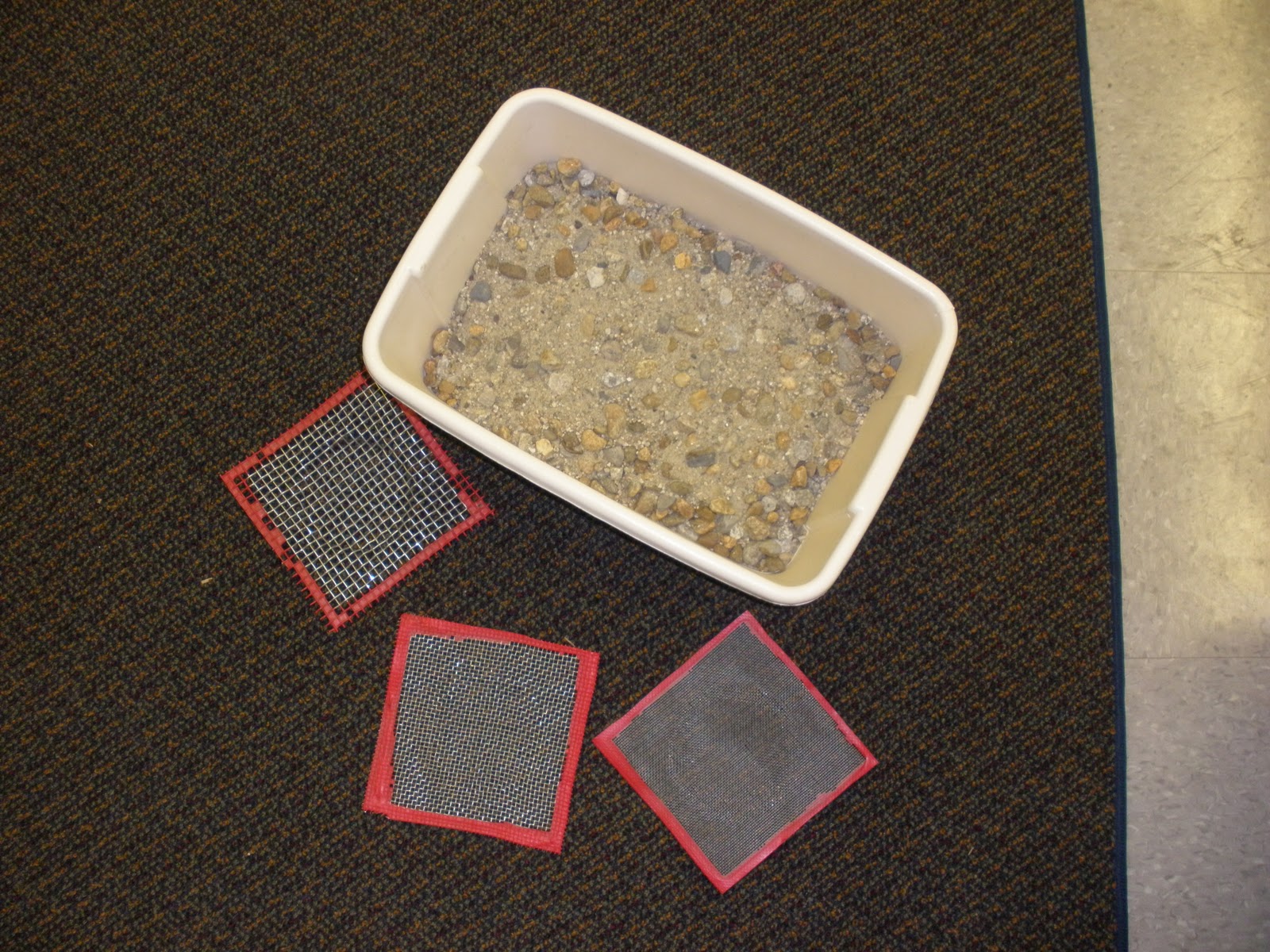 Mrs.McAuliffe's Class at Forest Park: Pebbles, Sand, and Silt