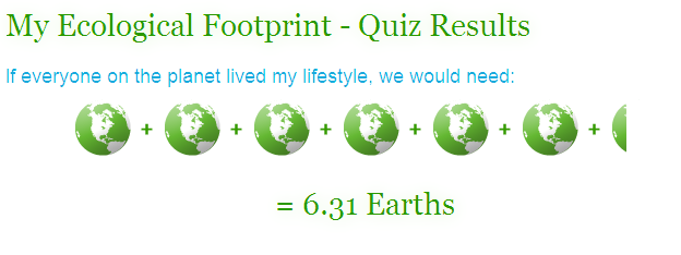 Reduce your footprint: Ecological Footprint Quiz by Center for ...