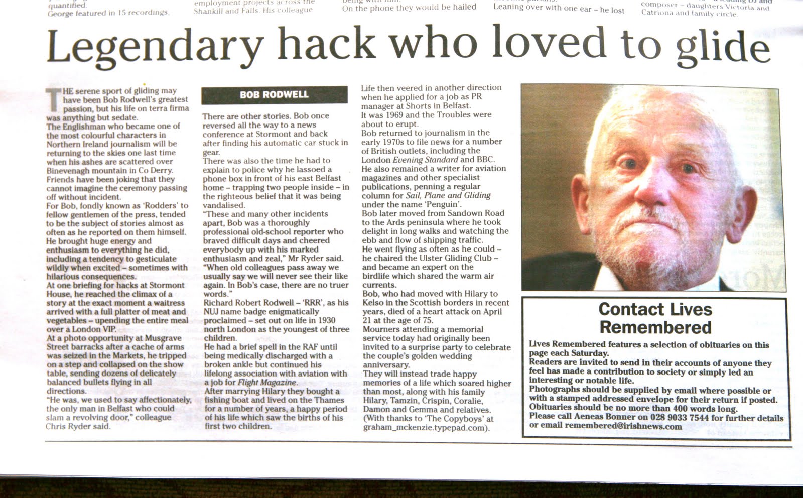 Life, as I know it: Newspaper extract