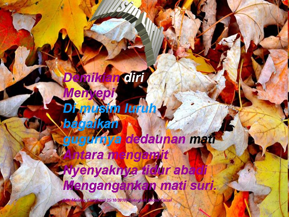 Wacana Seni: MUSIM LURUH DIRI