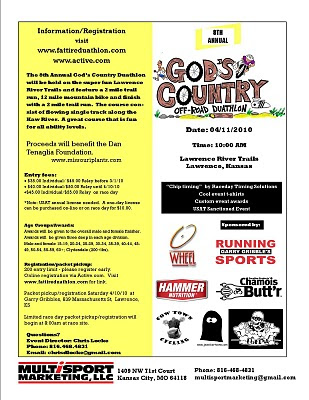 Cow Town Cycling Team: God's Country Off-road Duathlon Flyer