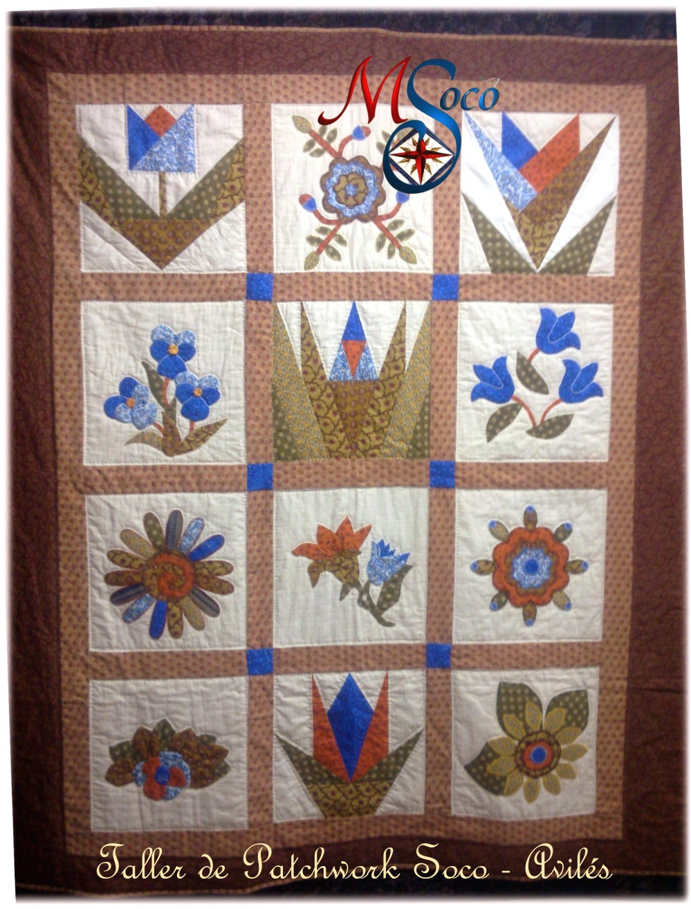 Patchwork Soco: Flores en el dormitorio