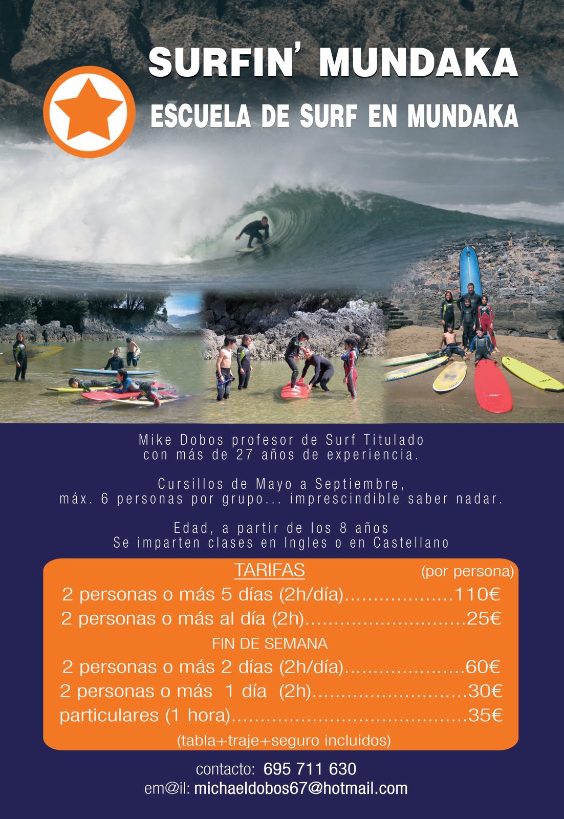 Diseño Gráfico: SURF MUNDAKA CURSOS