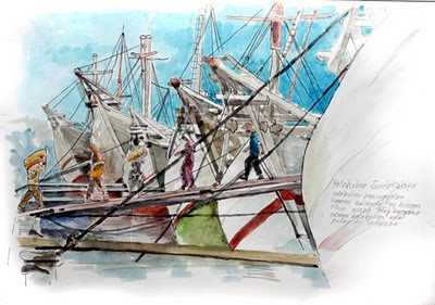 jatmika sketch & drawing: pelabuhan Sunda Kelapa