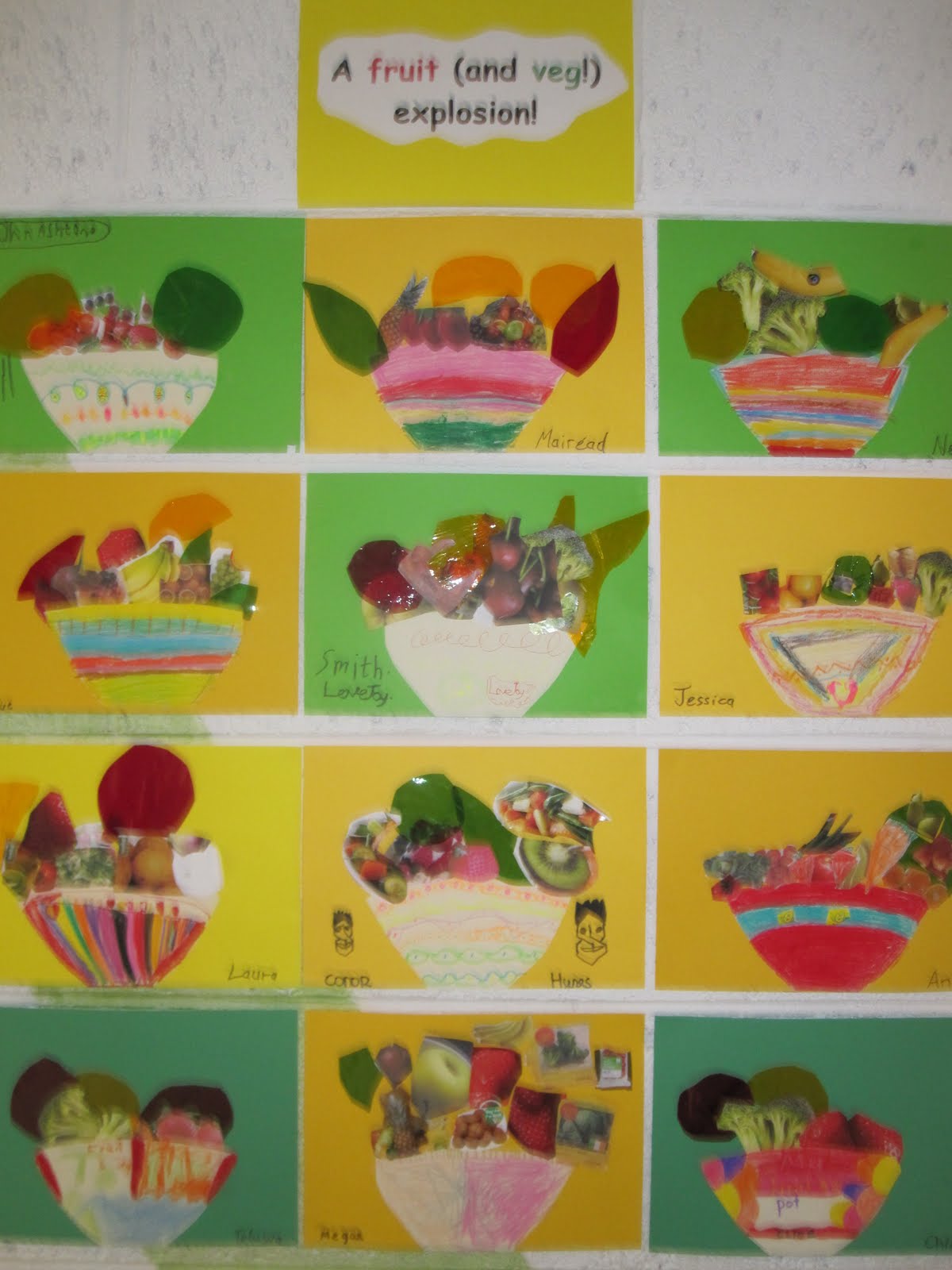 Ms. O'Connor's class: Fruit bowl collage