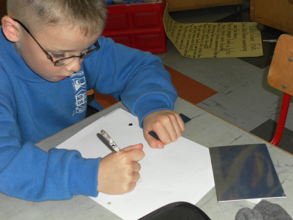 Science Projects: Mirror Writing: First class