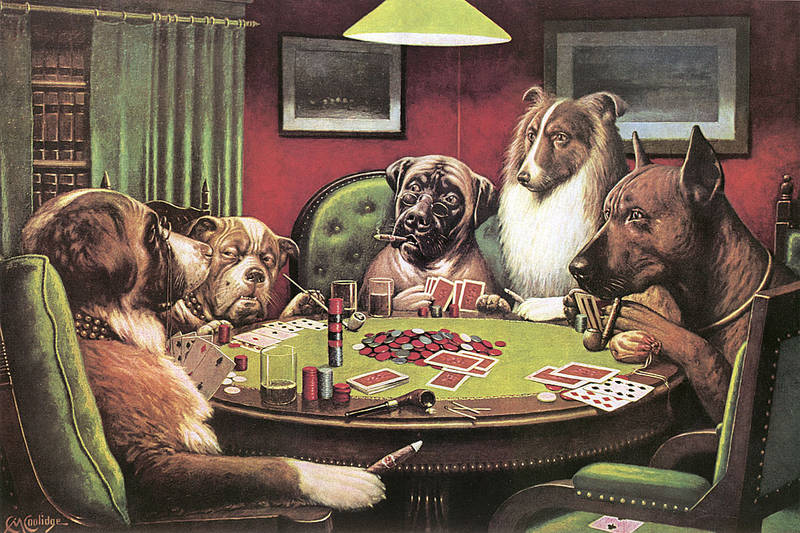 Planet Bizzle: Dogs Playing Poker, Pool, and Football?!