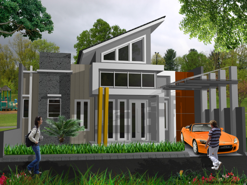 Rumah minimalis type 80 dengan plafont tinggi