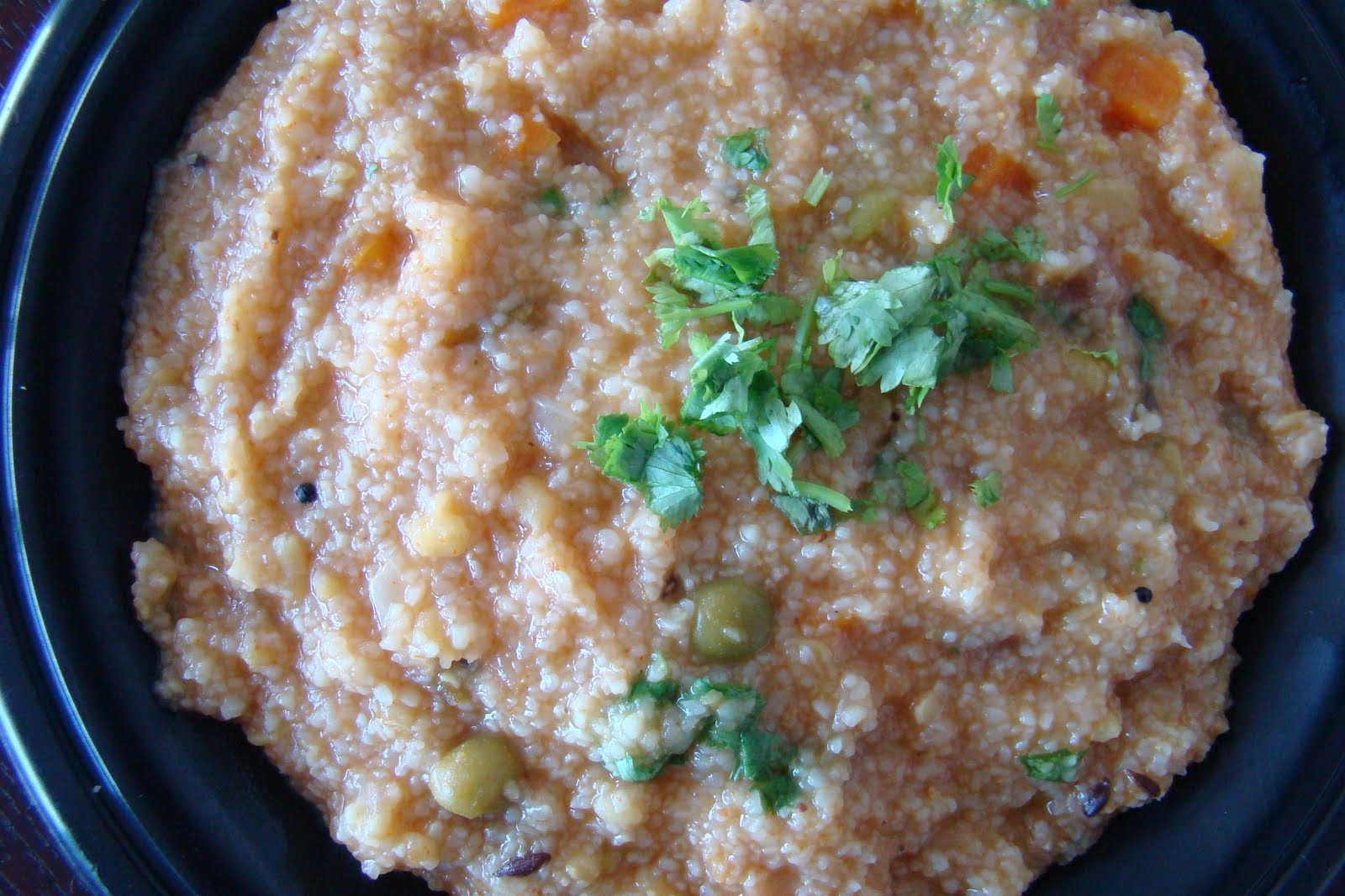 palate corner: vegetable daliya / broken wheat upma