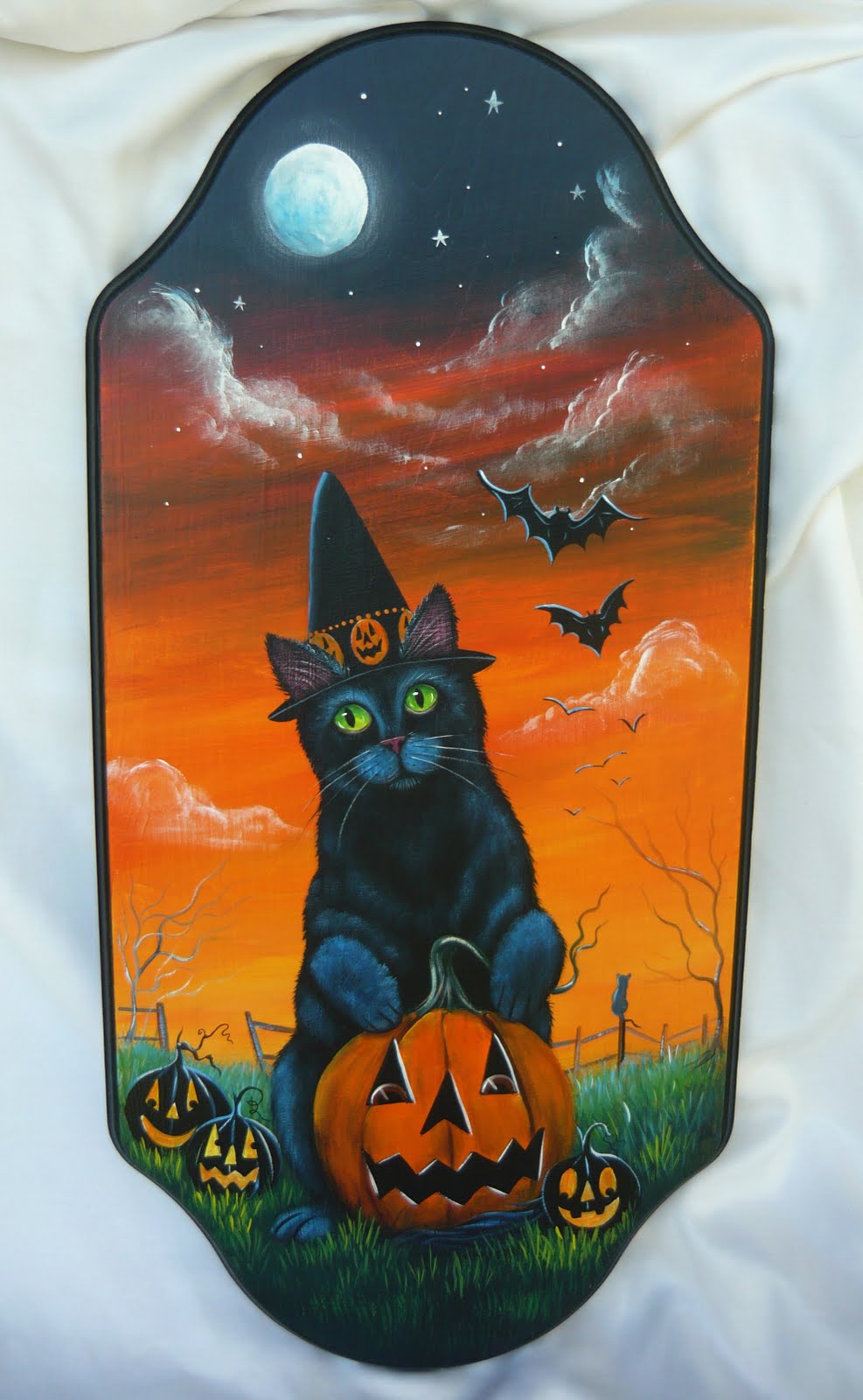 MAGIC BRUSH STUDIO: Halloween Magick~ Painting on wood- On e-Bay now!