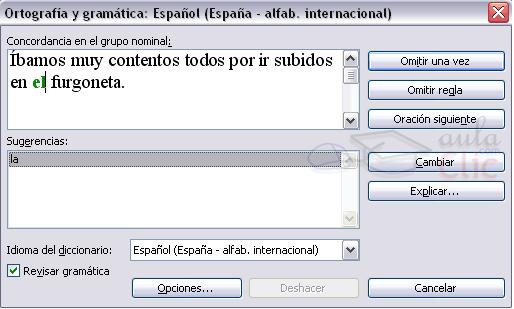 Aplicaciones Ofimaticas: Unidad 6. Ortografía y gramática.
