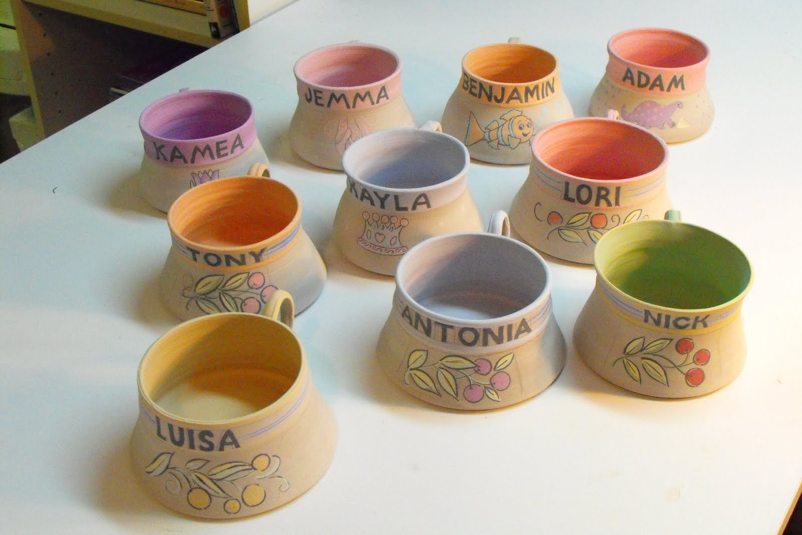 Clay and Color: Custom Soup Bowls Decorated!