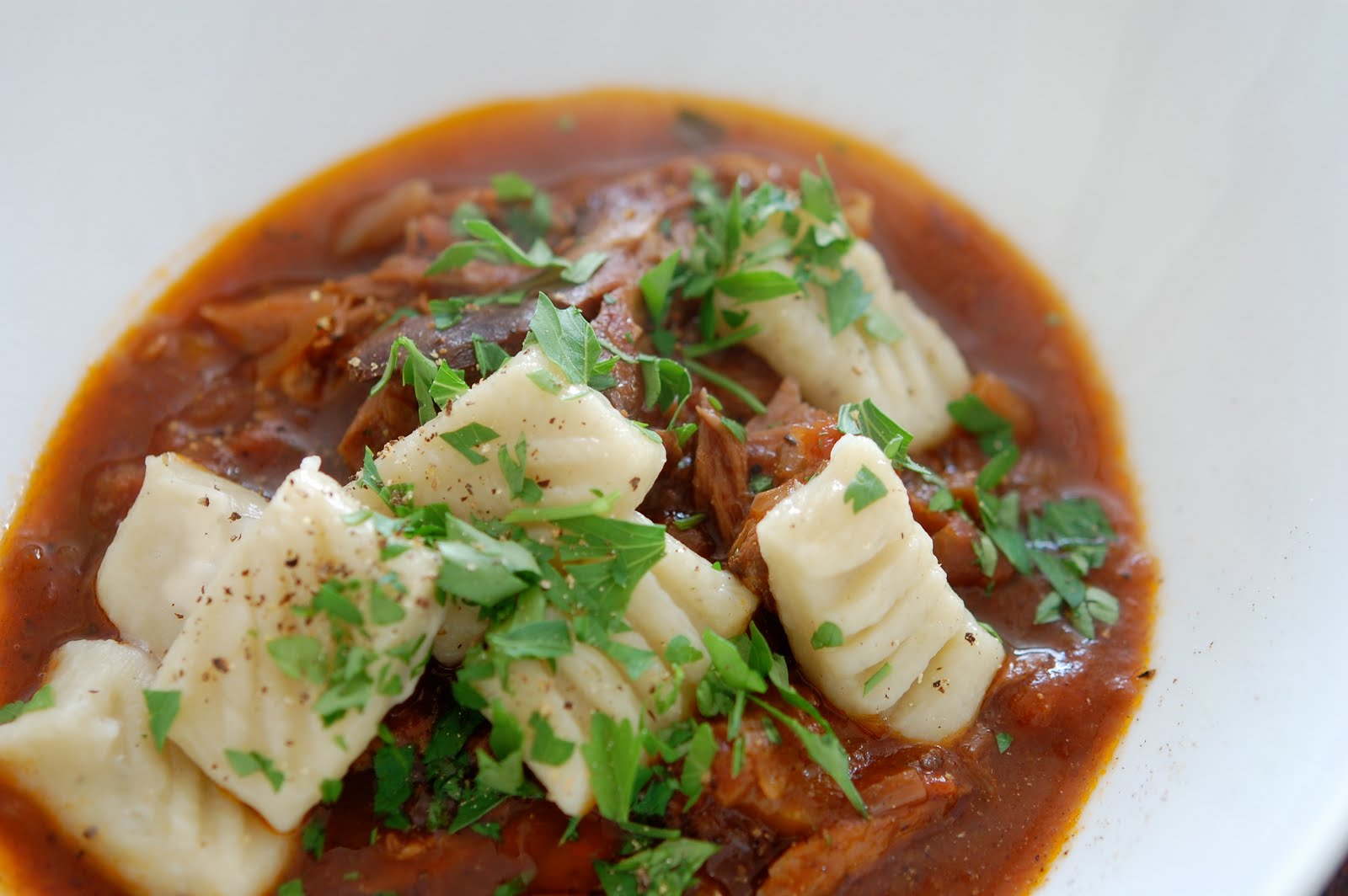jamie who: Sweet potato gnocchi with shredded lamb shank